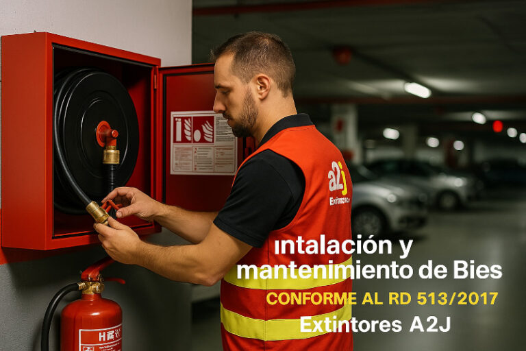 BIES en garajes para actuar en caso de incendio